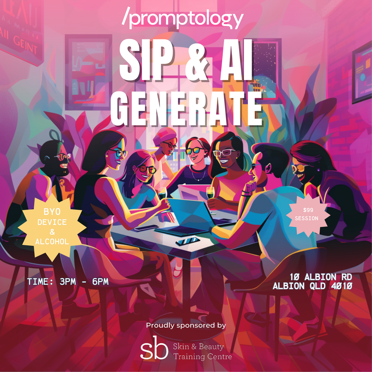 Sip & AI Generate Workshop – Skin & Beauty Training Centre